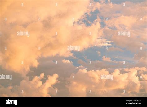 beautiful twilight golden hour sunset and cloud with pastel color