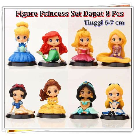 Figura Princesa Ariel Cinderela Rapunzel Aurora Branca De Neve Belle