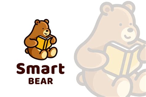 Smart Bear Logo Clipart