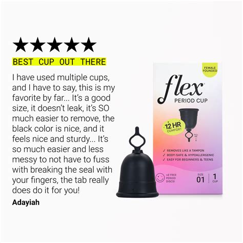 Flex Cup Menstrual Cup With Patented Pull Tab Flex®