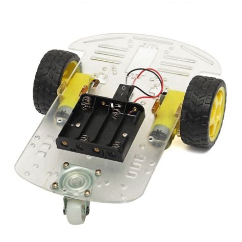 2wd Smart Robot Car Chassis Kit With Battery Box And Speed Encoder