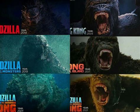 King Kong 2005 Vs Godzilla 1998 ก็อตซิลล่า โปสเตอร์หนัง