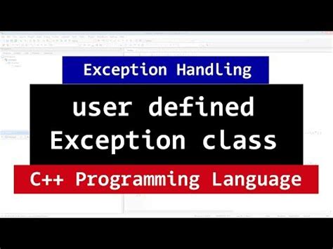 Learn Creating Custom User Defined Exception Class C Video Tutorial