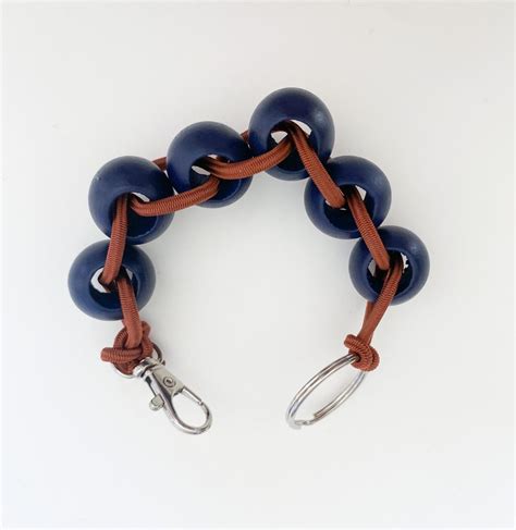 Beaded Bungee Bracelet Key Chain Etsy