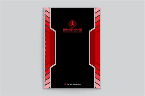 Premium Vector Red Color Notebook Cover Mockup