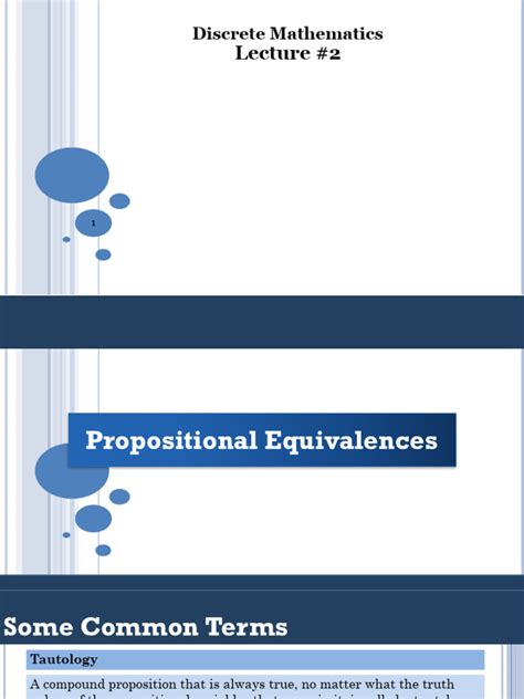 Lecture 2 Propositional Equivalence Pdf