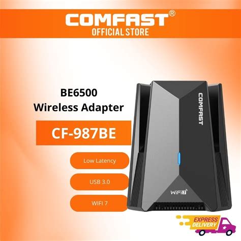 Jual Usb Wifi Receiver Wireless Adapter Be6500 Wifi7 Support Comfast Cf 987be Shopee Indonesia