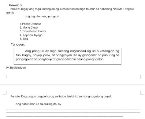 Gawain 3 Panuto Lbigay Ang Mga Katangian Ng StudyX