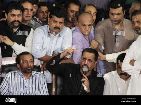 Flanked By Mqm Pak Chief Dr Farooq Sattar The Chief Of Pak Sarzameen