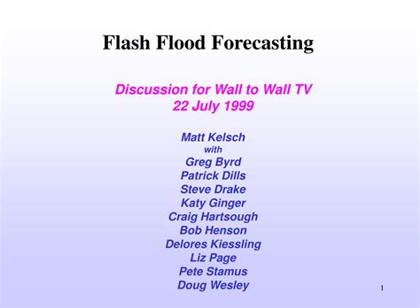 Ppt Flash Flood Forecasting Powerpoint Presentation Free Download
