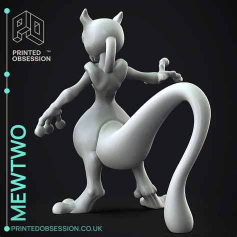 Archivo Stl Mewtwo Pokemon Fan Art・modelo Para Descargar Y Imprimir