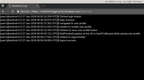 Provide Realtime Logging App By Visruth Fiverr