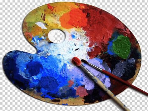 Paleta De Arte Con Pincel Para Dibujar Vector Premium