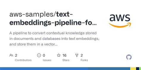 Text Embeddings Pipeline For Ragprepare Lambda Packagesh At Main · Aws Samplestext Embeddings