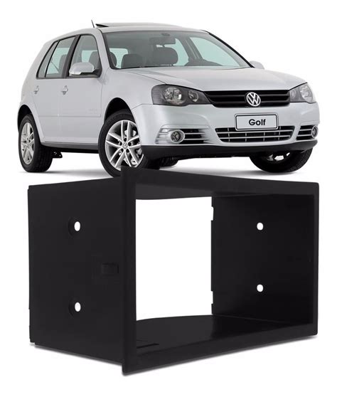 Moldura 2 Din Vw Polo Golf Fox Fiesta Ecosport Bora Preta Eletroking
