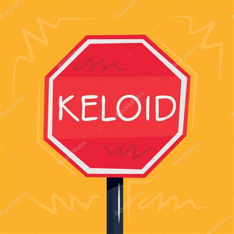 Señal Advertencia Queloide Ilustración Vectorial Vector De Stock Por