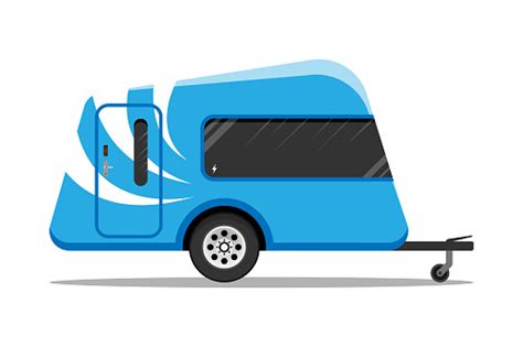 캠퍼 Rv 로드 홈 트레일러 레크리에이션 차량 캠핑 캐러밴 자동차 휴가 여행 개념 국가 및 자연 휴가를위한 모바일 홈 캠핑카에 대한 스톡 벡터 아트 및 기타 이미지 Istock