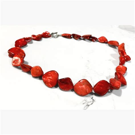 Red Shell Necklace Koloa Moana Handmade Island Goods