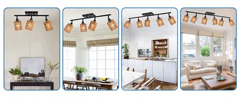 Melucee 4 Light Track Lighting Kit Farmhouse Bathroom Light Fixtures