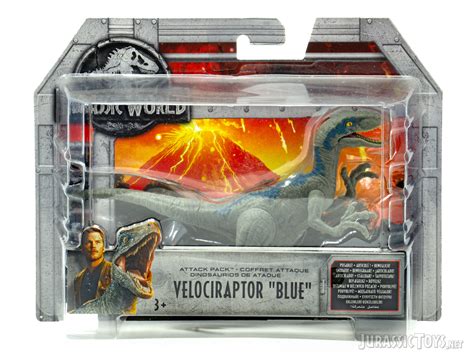 Attack Pack Velociraptor Blue Jurassic Toys