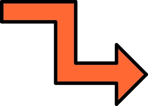 Zigzag Arrow Vector Icon 20893142 Vector Art At Vecteezy