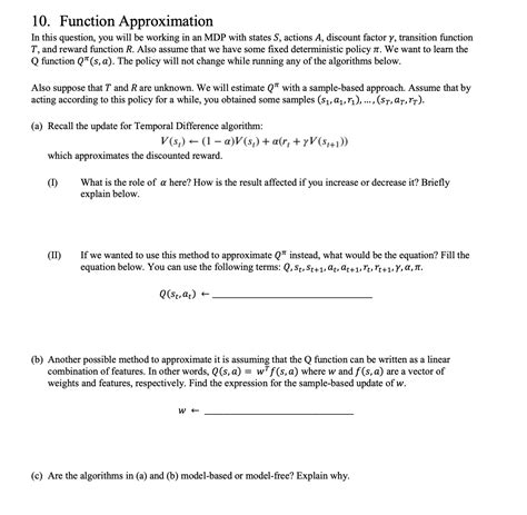 Solved 10 Function Approximation In This Question You Will