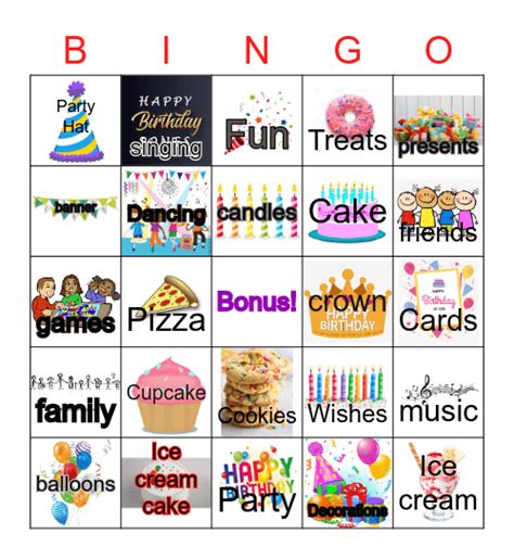 Birthday Bingo Card