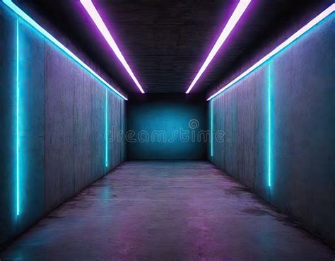 Futuristic Processor Technology Digital Abstract Neon Futuristic Cyberpunk Creative Photo