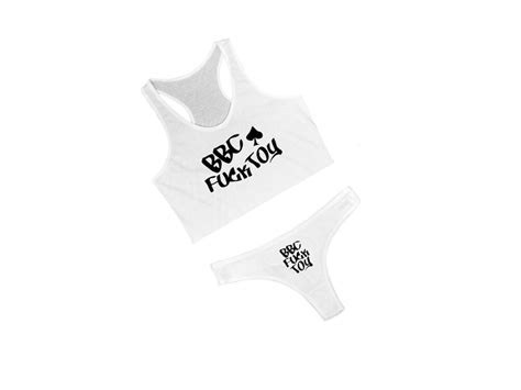 Bbc Fck Toy Lingerie Set Queen Of Spades Crop Top Thong Qos Etsy