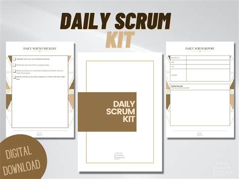 Agile Scrum Daily Scrum Kit Daily Scrum Meeting Guide Project Management Daily Scrum