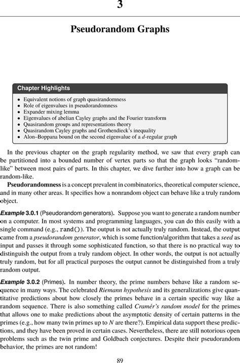 Pseudorandom Graphs Chapter Graph Theory And Additive Combinatorics