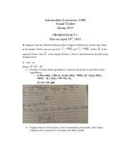 Copy Of B Problem Set Spring Docx Pdf Intermediate Economics B Amjad Toukan Spring