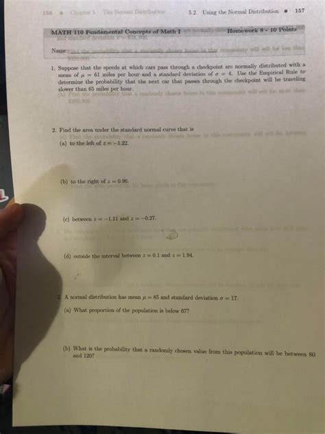 Solved Math 110 Fundamental Concepts Of Math I Homework 810