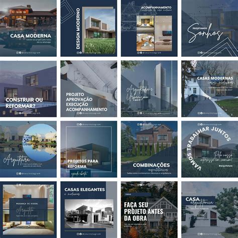 Templates Canva Arquitetura Arquitetos 30 Artes Editáveis Bônus
