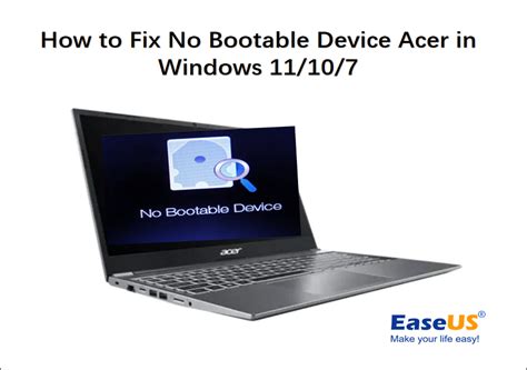 9 Efficient Ways To No Bootale Device Acer In Windows