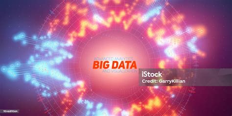 Visualisasi Melingkar Big Data Infografis Futuristik Desain Estetika