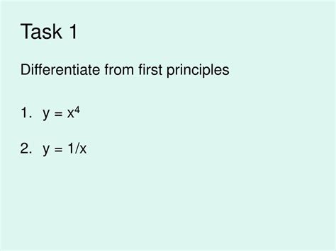 Ppt C Differentiation From First Principles Powerpoint Presentation