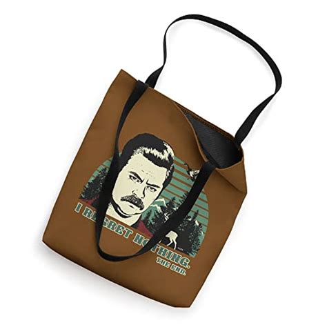 Parks And Recreation Ron Swanson I Regret Nothing Tote Bag — 🛍️ The