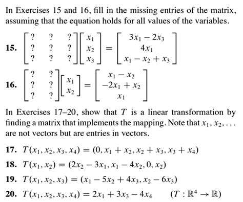 Solved In Exercises 15 And 16 Fill In The Missing Entries Of The