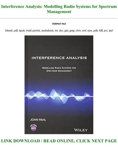 [read] interference analysis modelling radio systems for spectrum