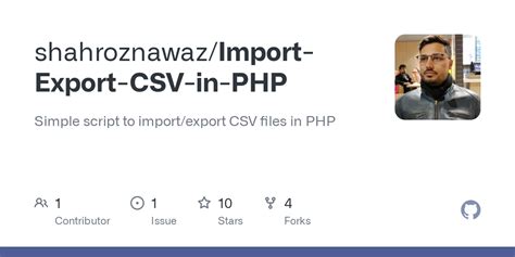 Github Shahroznawaz Import Export Csv In Php Simple Script To Import
