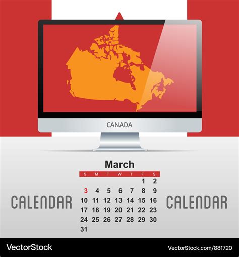 Calendar With Map Of Countries Royalty Free Vector Image