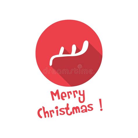 Christmas Icon Deer Antler Stock Vector Illustration Of Merry