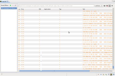 Not Readable Messages Logcat Eclipse Android Stack Overflow
