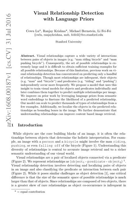 Pdf Visual Relationship Detection With Language Priors