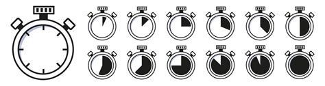 Premium Vector Stopwatch Icon Timers Symbol Countdown Circle Clock