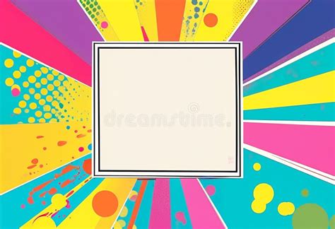 Colorful Abstract Design Radiating Energy In Vibrant Hues And Playful Patterns Stock