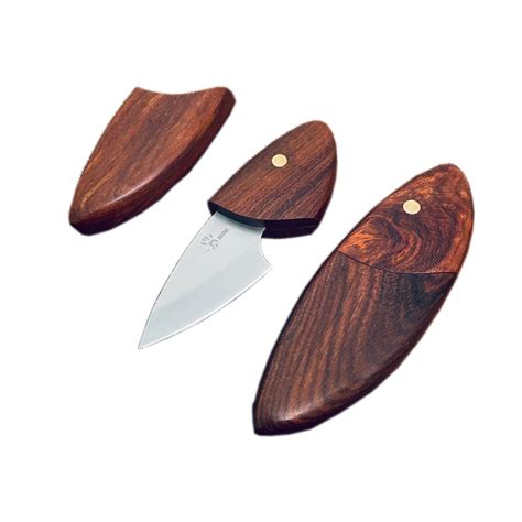 Wooden Fish Pocket Knife Mini Pocket Knife Kris Knifestudio