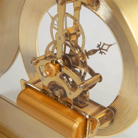 Wm Widdop Gold Arched Skeleton Modern Mantel Clocks Uk Watching Clocks