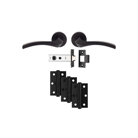 Carlisle Brass Matt Black Sines Ultimate Door Pack Udp008mbintb